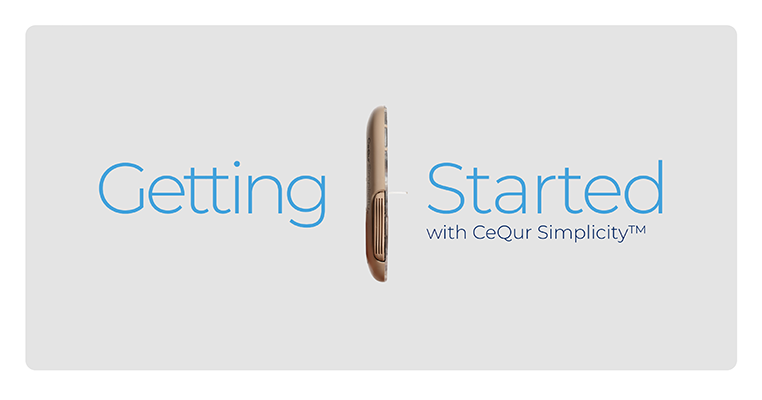 Get Started | Insulin Patch | CeQur Simplicity